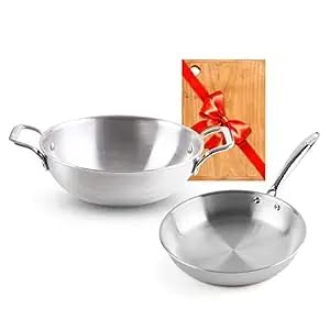 The Indus Valley Triply Stainless Steel Cookware Set with Free Chopping ...