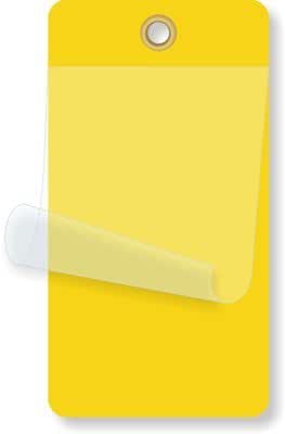 Amazon.com: SmartSign Blank Writable Yellow Self-Laminating Tags | Pack ...