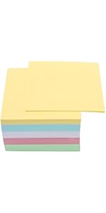 Amazon.com : Non Sticky Blank Notes Cube 500 Sheets 3.35x3.35 Inch ...