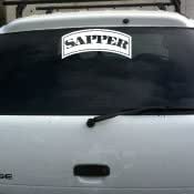 Amazon.com: Sapper Tab Vinyl Decal Big : Sports & Outdoors