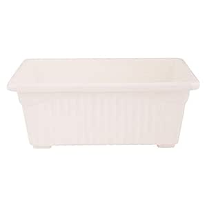 Nature Teck White Rectangular Plastic Pots for Plants, Window Display ...