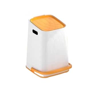 Amazon.com: Trash Can Foot-Operated Trash Can with Lid, Square Living ...
