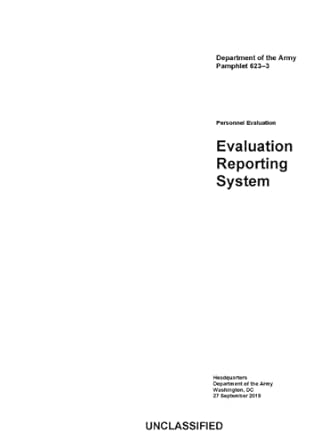 PAM 623–3 Personnel Evaluation Evaluation Reporting System: Boudreaux ...
