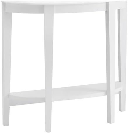 Amazon.com: Farmhouse Half Moon Console Table - Small Entry Table with Storage for Narrow Spaces ...