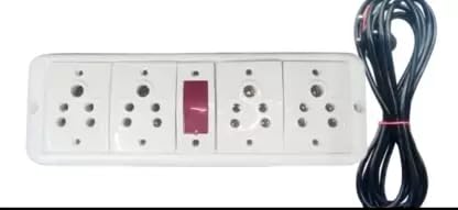 BAHUL 4 ISI Socket Extension Board 4 Socket Extension Boards (White, 4 ...