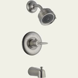 Delta Faucet T14485-SS/DR10000UNBX Grail One Handle Tub & Shower Faucet ...