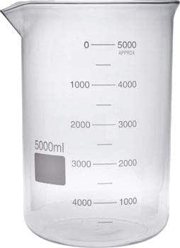 Aum Scientific Glassware Beaker 5000 ml (Pack of 2) : Amazon.in: Home ...