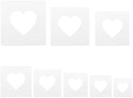 Amazon.com : 8 PCS Large Heart Stencil, Heart Stencils Different Sizes ...