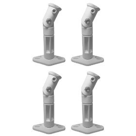 Amazon.com: 4 White Universal Satellite Speaker Mounts/Brackets for ...