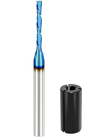 1/4 Inch Shank Extra Long CNC Spiral Router Bits 1/8 Inch Cutting ...