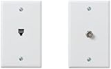 Amazon.com: Newhouse Hardware White Surface Phone Jack Plate, 1-Pack ...