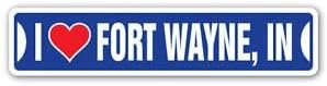 Amazon.com - Pack of 4-2'' Stickers - I Love Fort Wayne, Indiana Custom ...