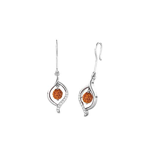Buy Jewel Samarth 92.5 Sterling Silver Feather Rudraksha With Swarovski ...