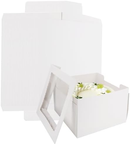 Amazon.com: Mcfleet 16pcs Cake Boxes 12 Inch 12x12x6 Tall Cake Boxes ...