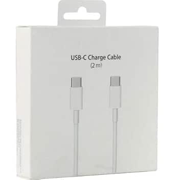 CARE CASE USB Type-C to USB Type-C 2 METER Cable, White//Fast Charging ...