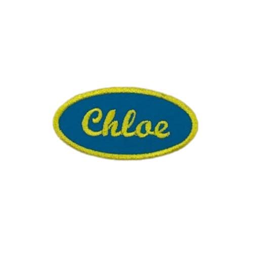 Amazon.com: Custom Personalized Embroidered Oval Name Patch With SCRIPT ...