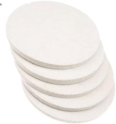 5Pcs 125mm(5Inch)*6mm(D*T) Wool Felt Polishing Pad for Polishing Glass ...
