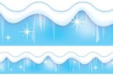 12m x Snow and Ice, Festive Winter Classroom Borders or Party ...