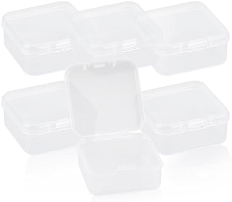 GLADFRESIT 6Pcs Small Plastic Containers With Lids Mini Rectangular ...