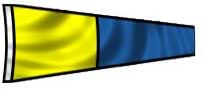 Amazon.com : Signal Code Flag Size 7 Nylon # 5 With Ash Toggles ...