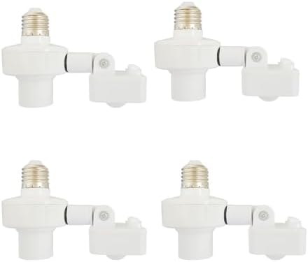 Taigeguang 4 Pack Motion Activated Light Sockets,Adjustable Sensor Head ...