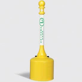 Amazon.com: Smoking Area Wrap-Around Cigarette Receptacle Signs ...