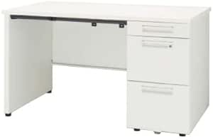 Amazon | ライオン オフィスデスク 片袖机 完成品 組立不要 YDH YDH-M147SLSP-D-PWW 313-26 | 机 | 文房具・オフィス用品