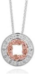 Clogau Gold Silver and 9ct Rose Gold Am Byth Pendant : Amazon.co.uk ...