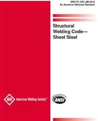 D1.3/D1.3M:2018 STRUCTURAL WELDING CODE-SHEET STEEL: AWS: 9780871719188 ...