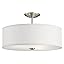 Kichler, Shailene 14" 3 Light Round Semi Flush with Satin Etched White ...