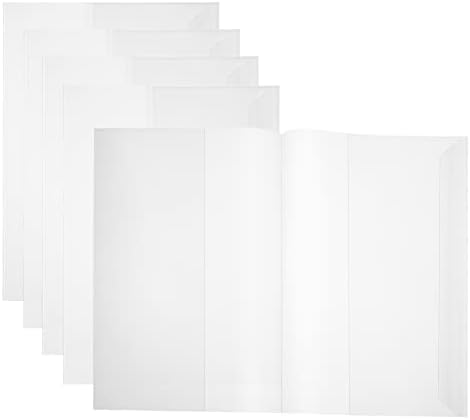 STOBOK 5Pcs Book Covers Sheet Protectors Clear with Adjustable Self ...