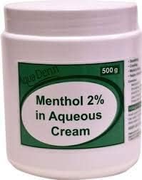 Menthol 2% in Aqueous Cream 500g : Amazon.co.uk: Health & Personal Care