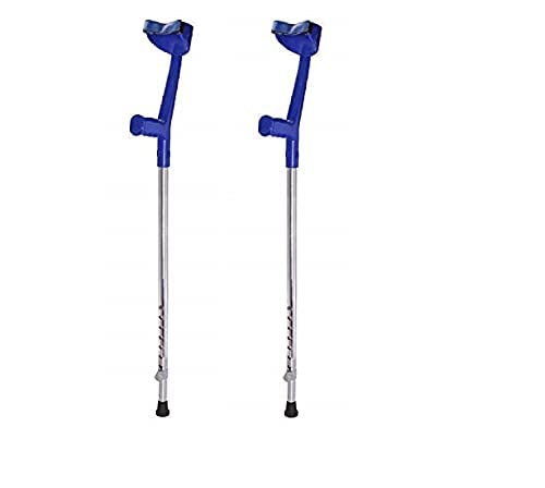 DDS Surgical Elbow Stick Crutches Forearm Hand Stick Chrome (Pair Blue ...