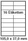 pripa Label Format 105 x 37 mm 100 Sheets DIN A4 Self-Adhesive Labels ...