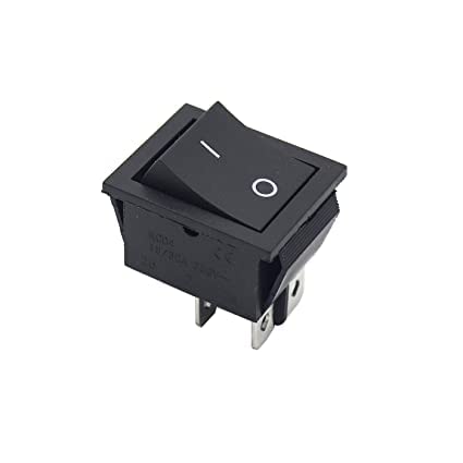 Electronic Spices Pack of 2 rectangle rocker switch 16amp 4pins push ...