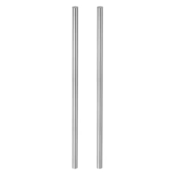 HARFINGTON 2pcs Linear Motion Rod Shaft Guide 8mm x 330mm Steel Chrome ...