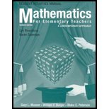 Mathematics for Elementary Teachers - Hints & Solutions Manual (7th, 06 ...