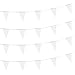 Amazon.com: AuTop 100 Feet Solid White Pennant Banner Flags String ...
