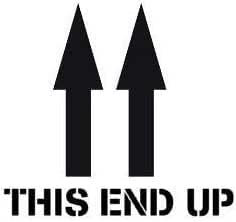 Amazon.com : 12 Inch This End Up Stencil : Arts, Crafts & Sewing