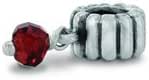 Amazon.com: Genuine PANDORA Sterling Silver January Red Garnet Drop ...