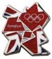 London 2012 Olympic Glitter Union Jack Pin Badge : Amazon.co.uk: Fashion