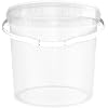 FixedByU Seau couvercle - 10 l - Transparent - Rond - En plastique ...