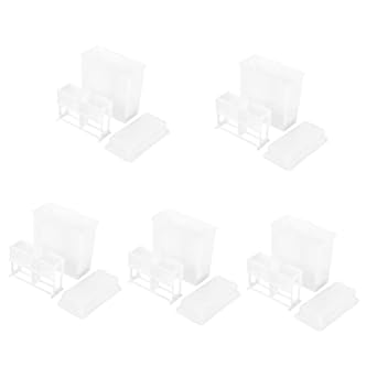 iplusmile 5sets Microscope Slides Staining Rack Plastic Storage for ...