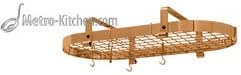 Amazon.com: Enclume Low Ceiling Oval Pot Rack Copper Plated : Home ...