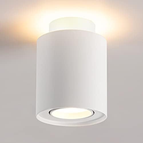 URing LED Surface-Mounted Spotlight Swivelling 6 W + 5 W Ceiling Spotlights Ceiling Light Round ...