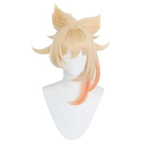 Amazon.com: Meguru Yoimiya Wig Cosplay Genshin Impact Blonde Short ...