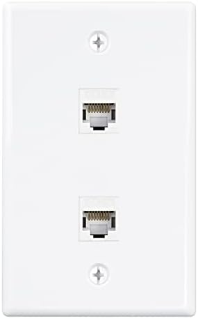 Amazon.com: BNPUHIU Ethernet Wall Plate, 1 Port Cat6 Keystone Female to ...