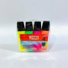 Roto Heliter Textliner Pen Set - Box of 4 Pens - Phosphorescent Marker ...