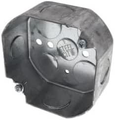 Amazon.com: 4" x 1-1/2" Deep Octagon Box w/ 1/2" and 3/4" Knockouts ...