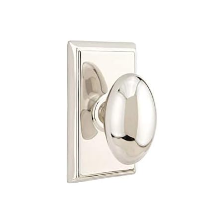 Emtek Privacy Set, Rectangular Rosette, Egg Knob, Polished Nickel - Amazon.com